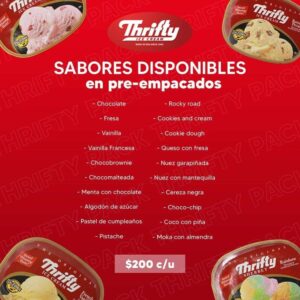 Helados Thrifty Menu Mexico | Tarifas Actualizadas 2024